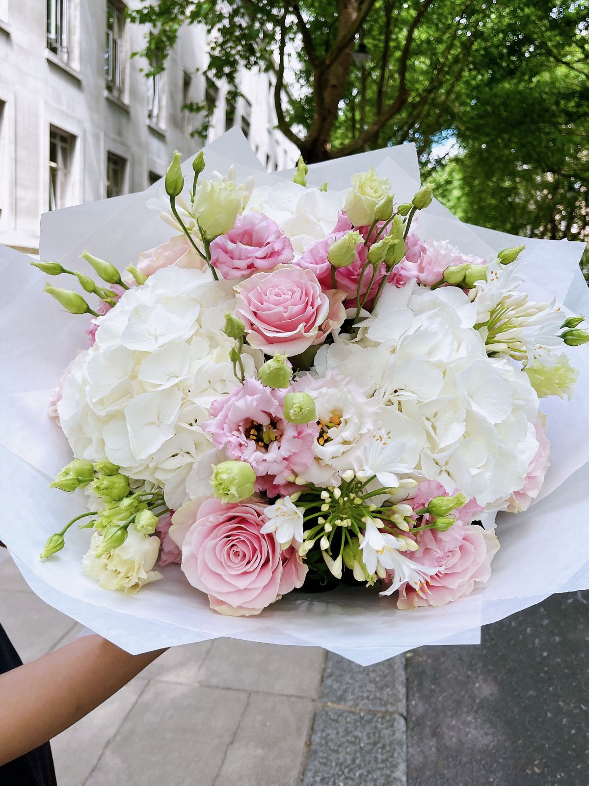 Graduation Flowers | Pink & White Bouquet | Same-Day London Delivery