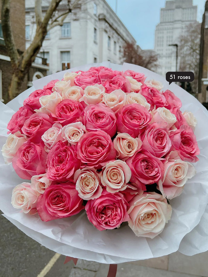 Pink Roses | Luxury Roses | Fast London Flower Delivery | Orchidya